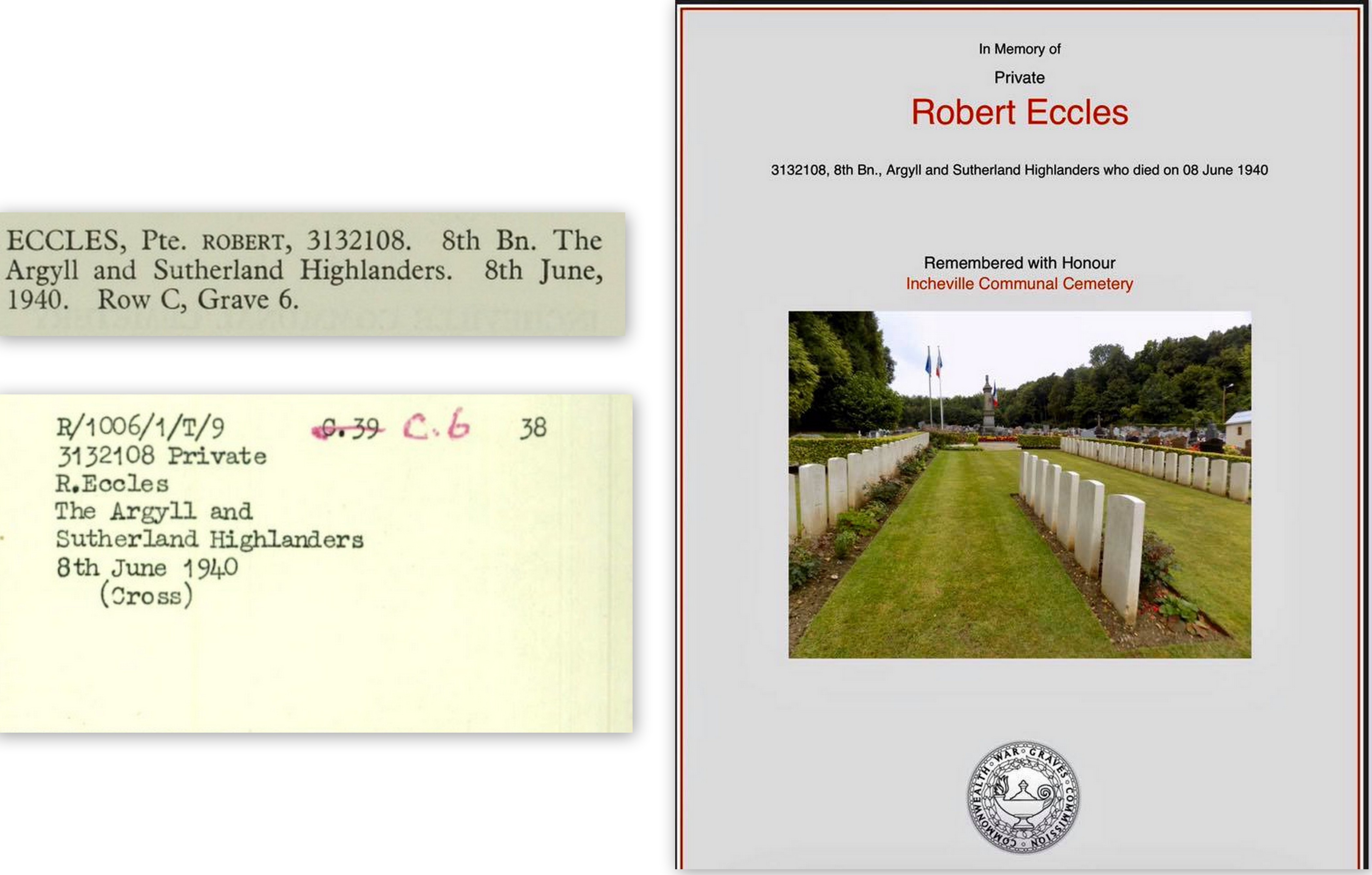 Private Robert Eccles | NEW CUMNOCK HERITAGE